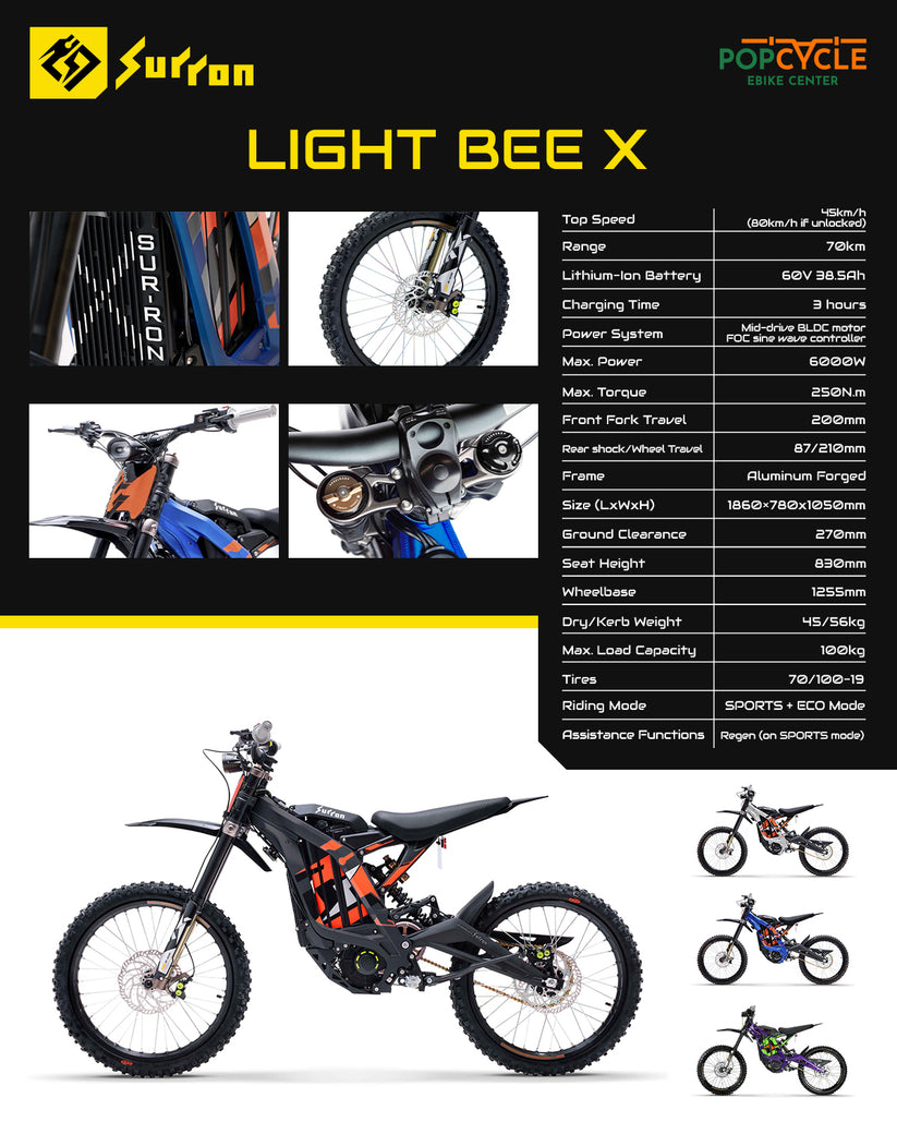 Surron Light Bee X – Popcycle Ebike Center